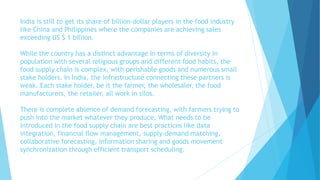 Improving the food supply chain of india | PPT
