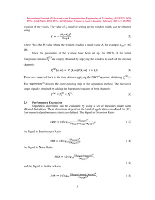 Improving the global parameter signal to distortion value in music signals | PDF