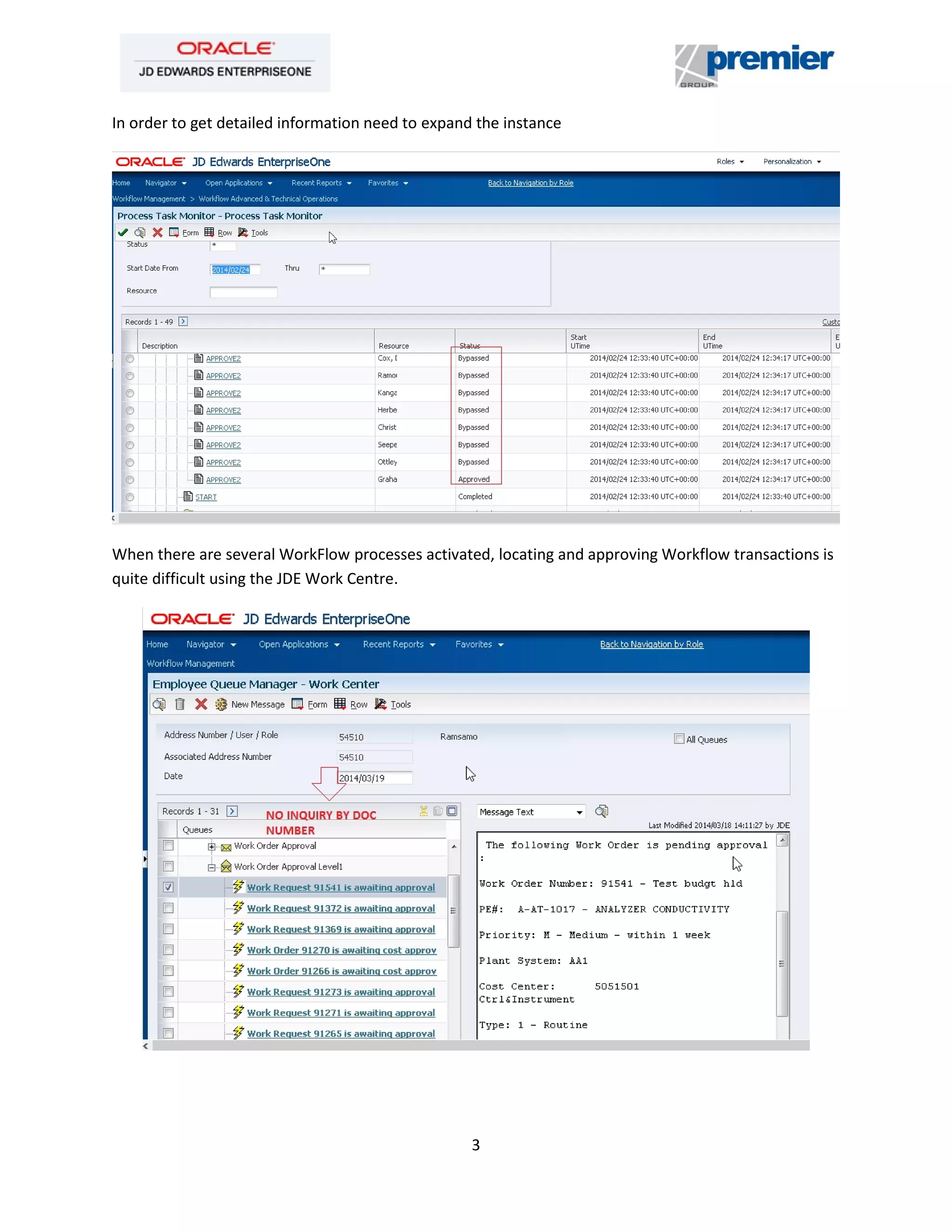 Improving the Oracle JDEdwards Enterpriseone Workflow approval process in 9.1 | PDF | Computing ...