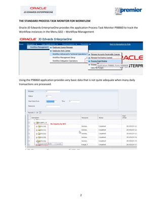 Improving the Oracle JDEdwards Enterpriseone Workflow approval process ...