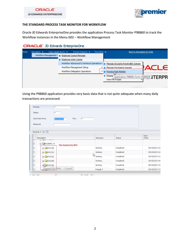 Improving the Oracle JDEdwards Enterpriseone Workflow approval process in 9.1 | PDF | Computing ...