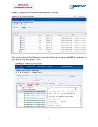 Improving the Oracle JDEdwards Enterpriseone Workflow approval process ...