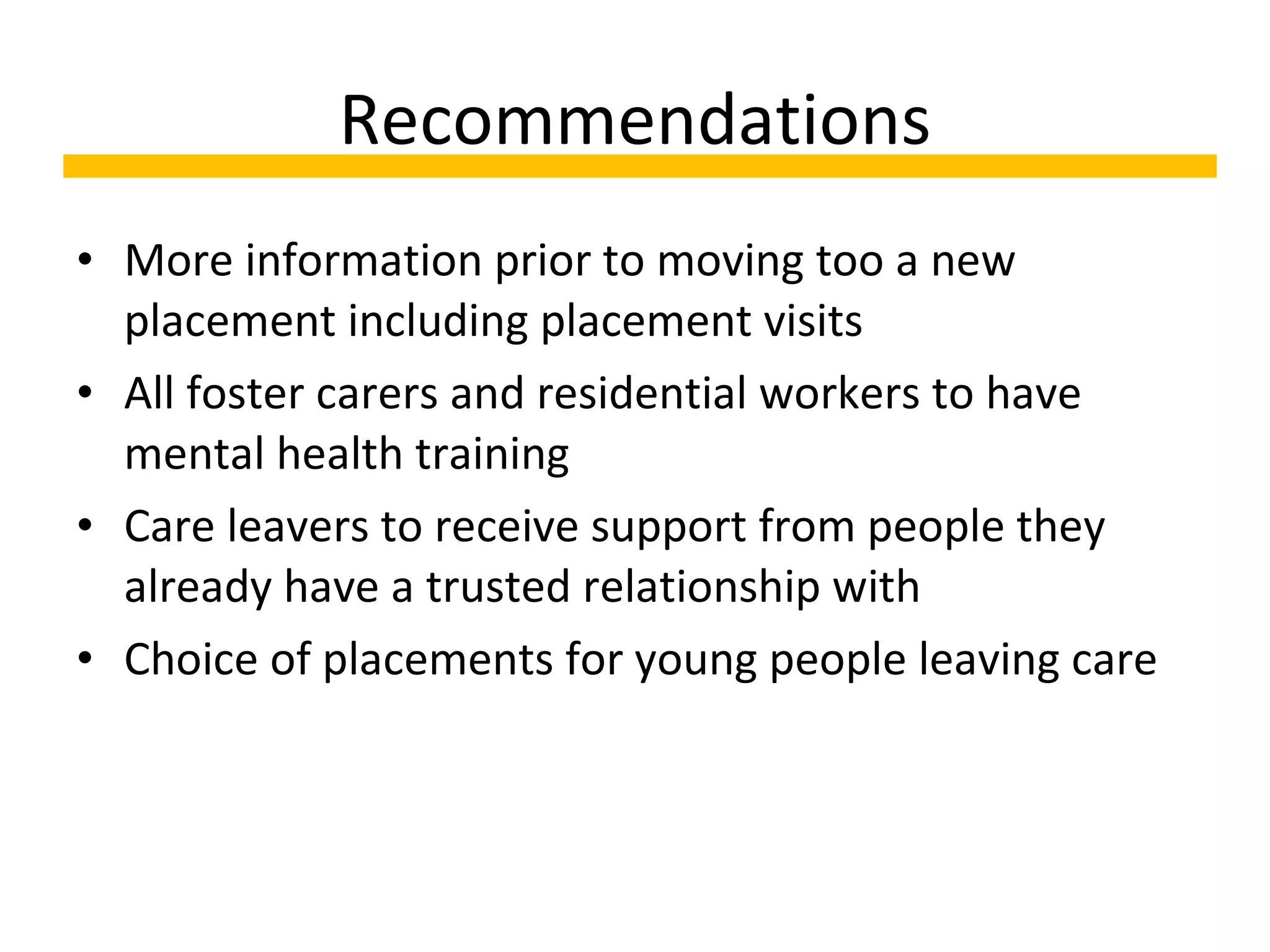 Improving the mental health of looked after Young People | PPT