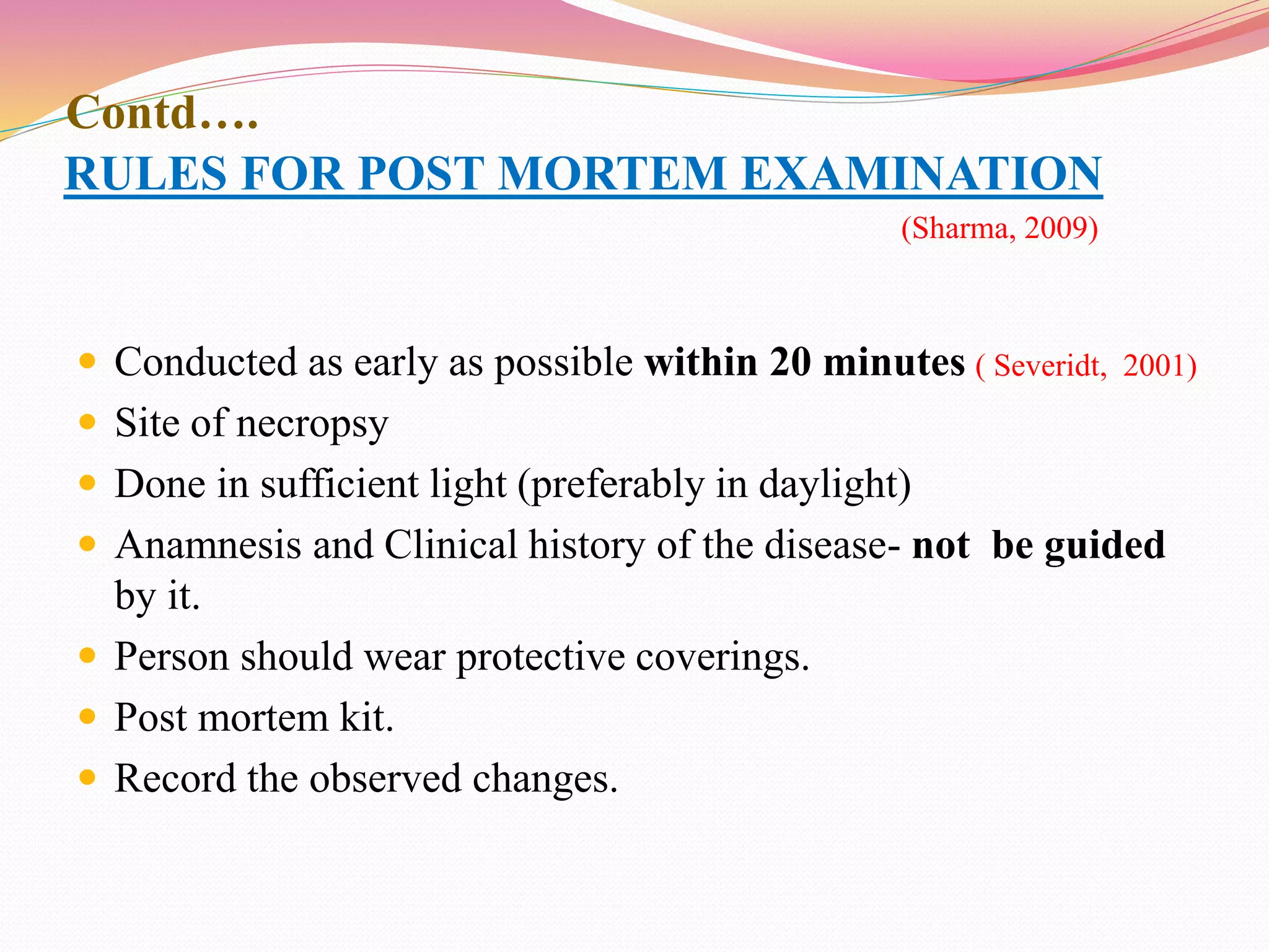 ENHANCING THE EFFICIENCY OF POST MORTEM DIAGNOSIS BY IMPROVING THE POST MORTEM FACILITY ...