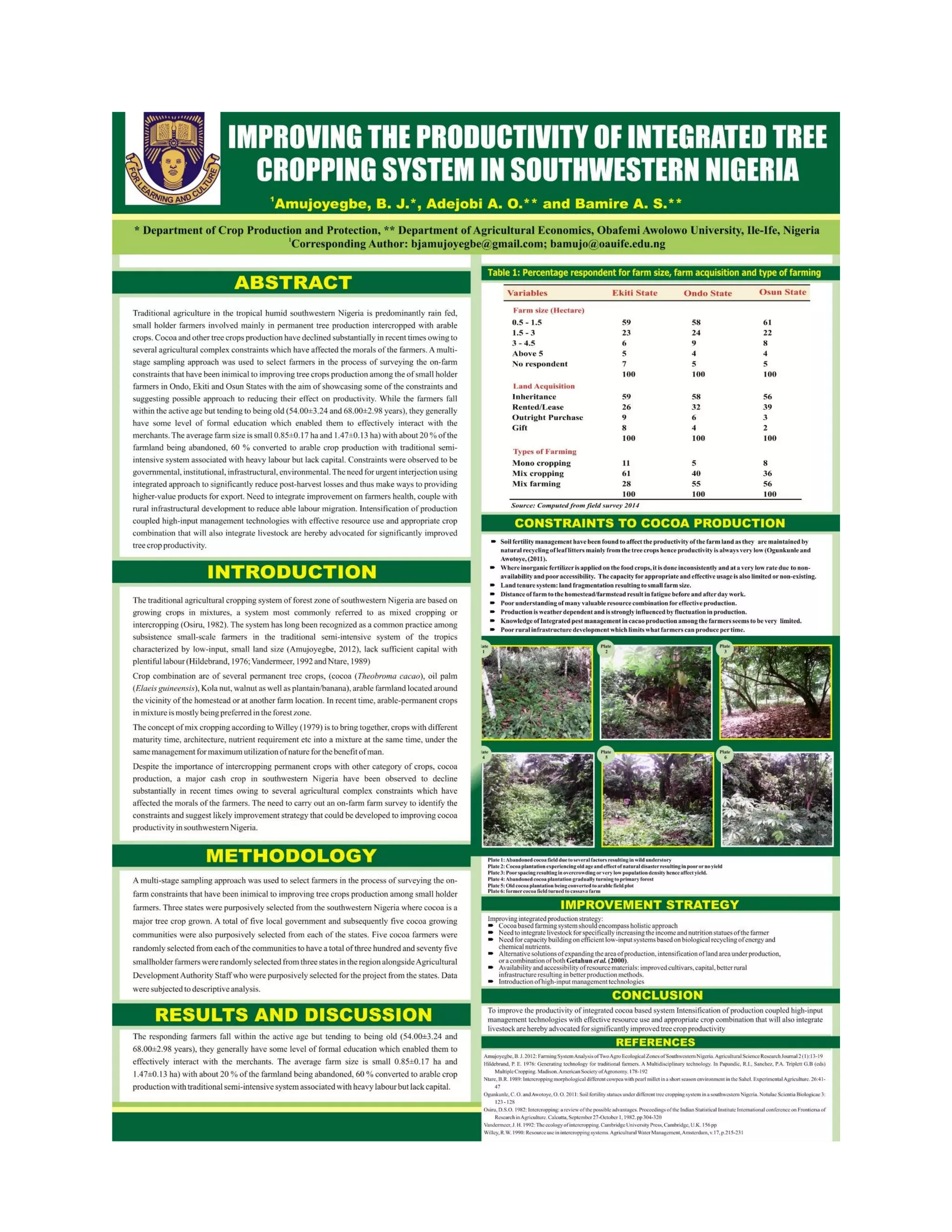 Improving the productivity of integrated tree cropping system in ...