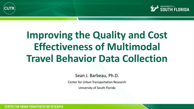 Improving the quality and cost effectiveness of multimodal travel ...