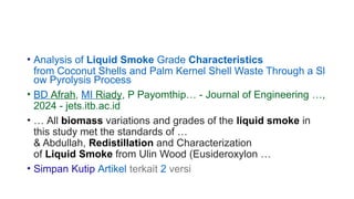 Improving the Quality of Environmentally Friendly Liquid Smoke.pptx