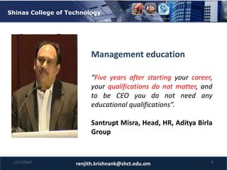 Improving the quality of management education | PPT