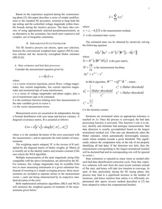 Improving Transformer Tap Changer Processing In Distribution State Estimators | PDF | Computer ...