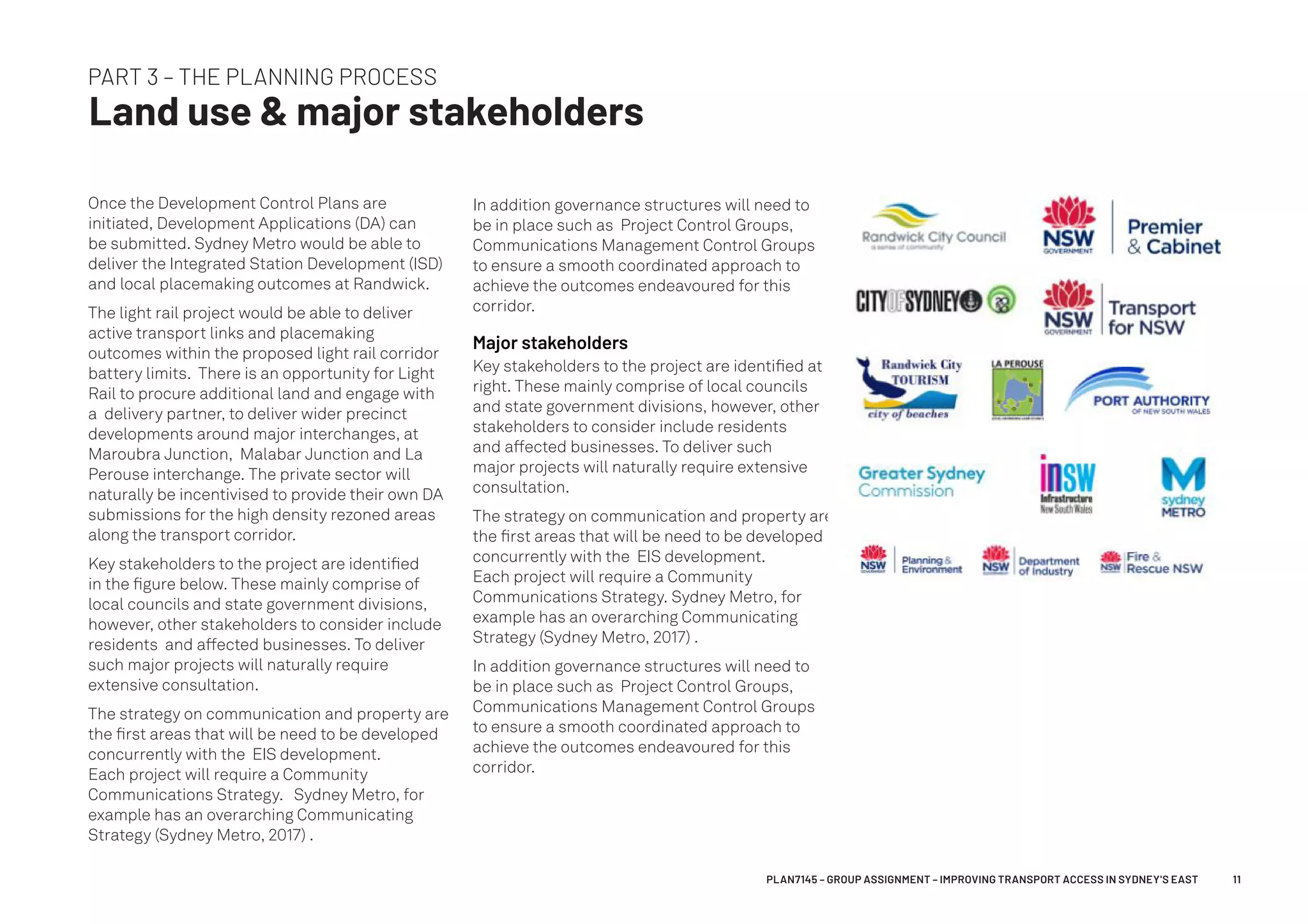 Improving transport in eastern sydney | PDF