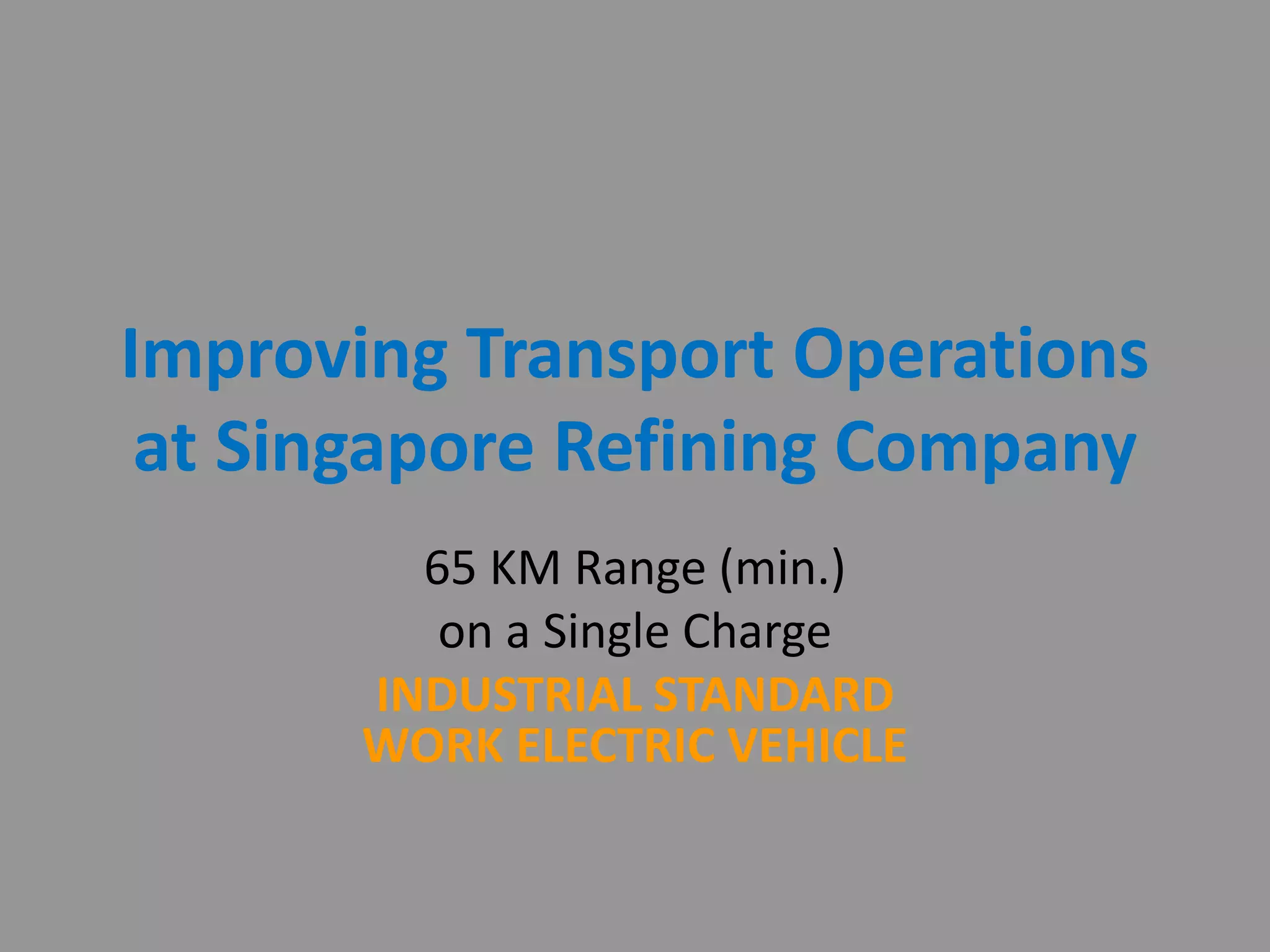 Improving transport operations | PPT