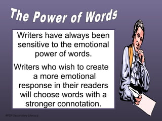 Improving vocab connotations--pp | PPT