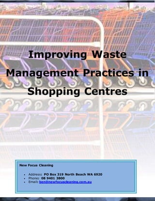 Improving waste management practices in shopping centres | DOCX | Malls ...