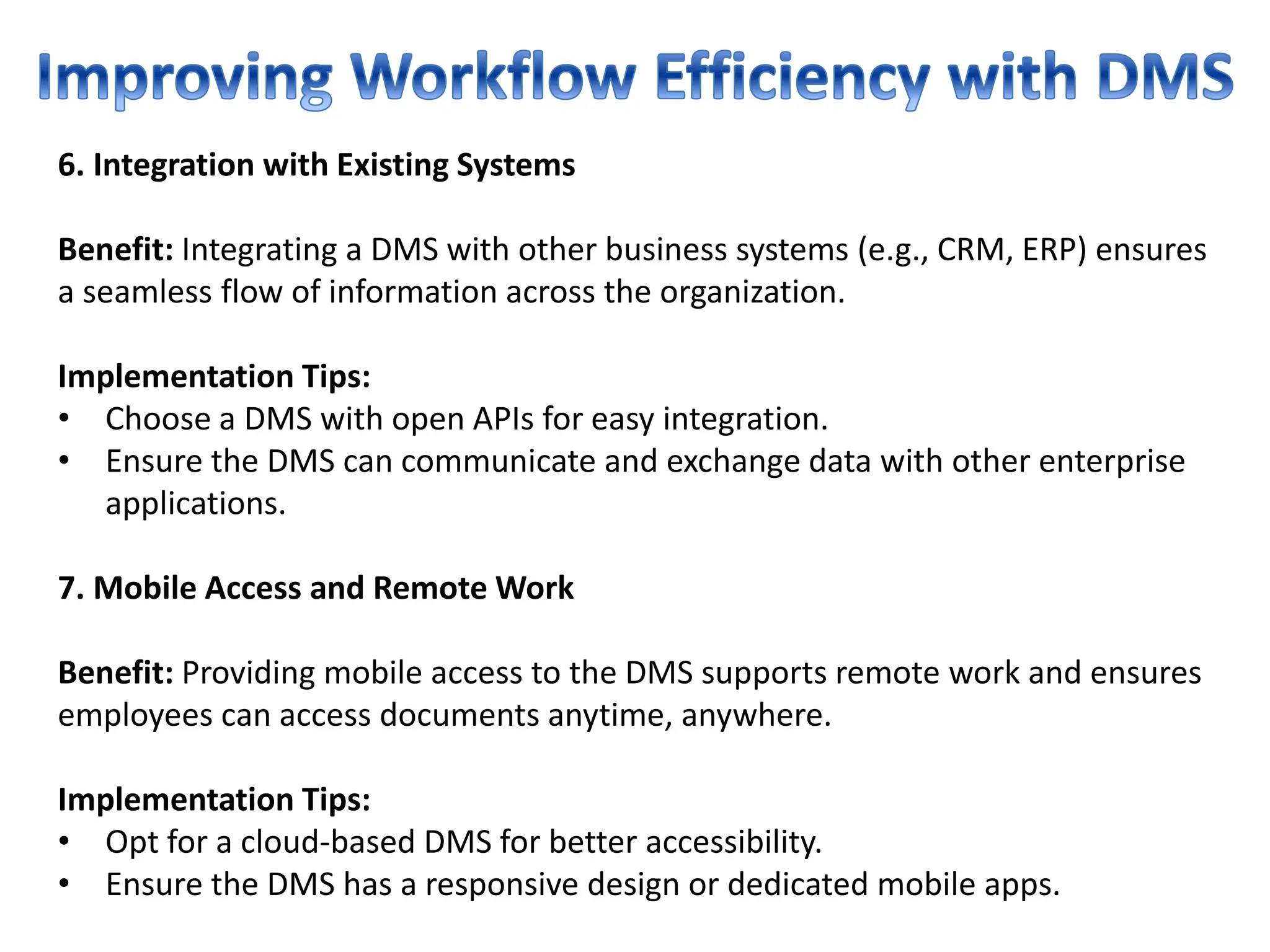 Improving Workflow Efficiency With Document Management System Pdf