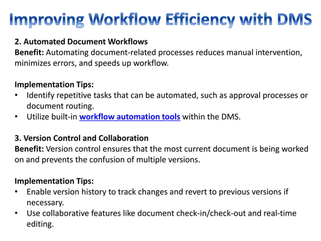 Improving Workflow Efficiency with Document Management System | PPT Improving Workflow Efficiency with Document Management System | PPT
