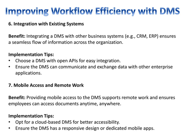 Improving Workflow Efficiency With Document Management System Pdf