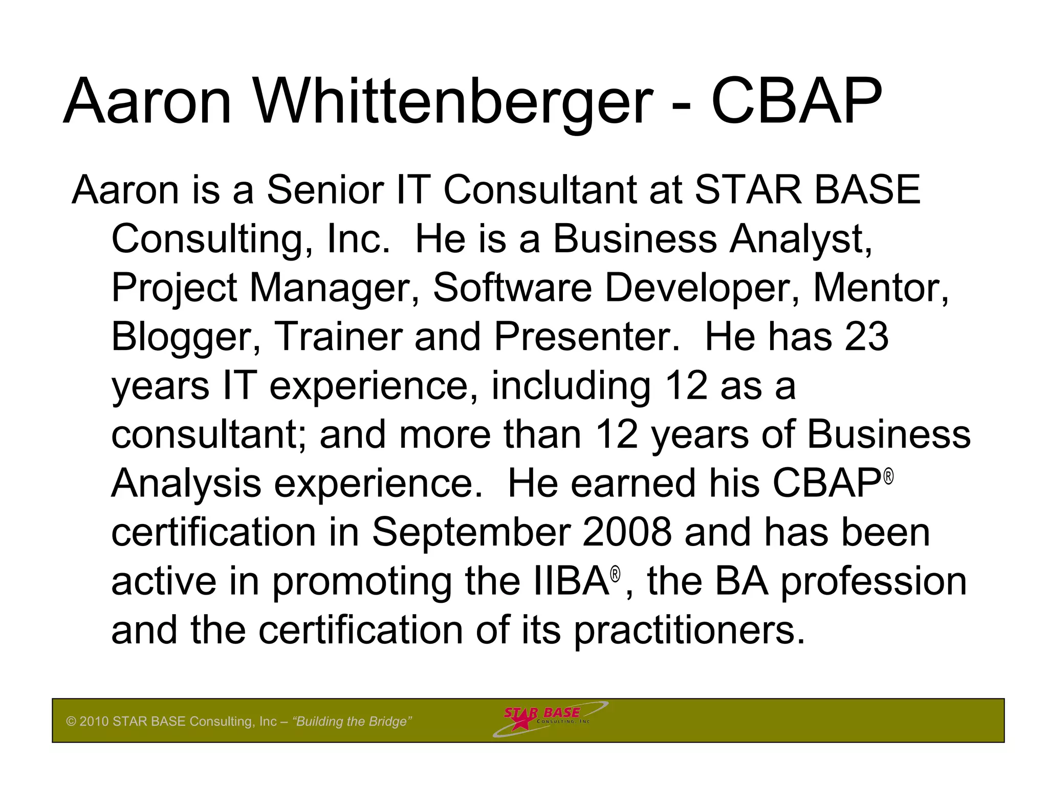 Improving your ba skills | PPT