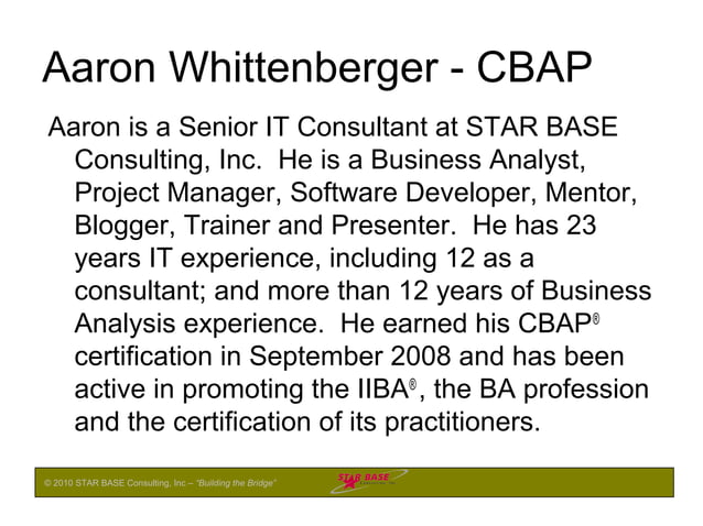 Improving your ba skills | PPT