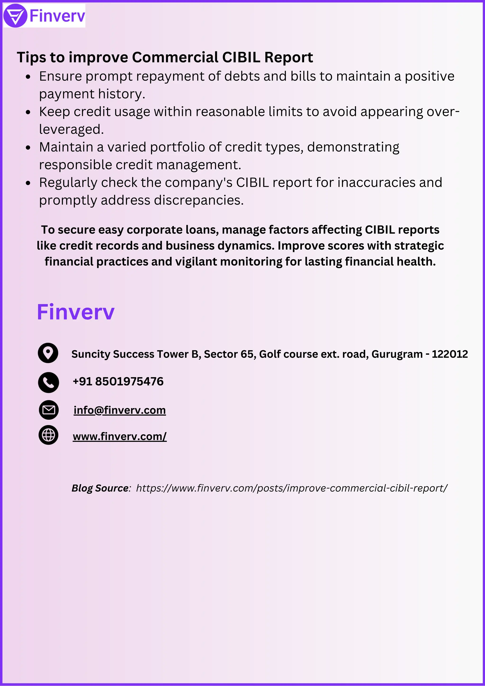Improving Your Commercial CIBIL Report Insights and Tips. | PDF