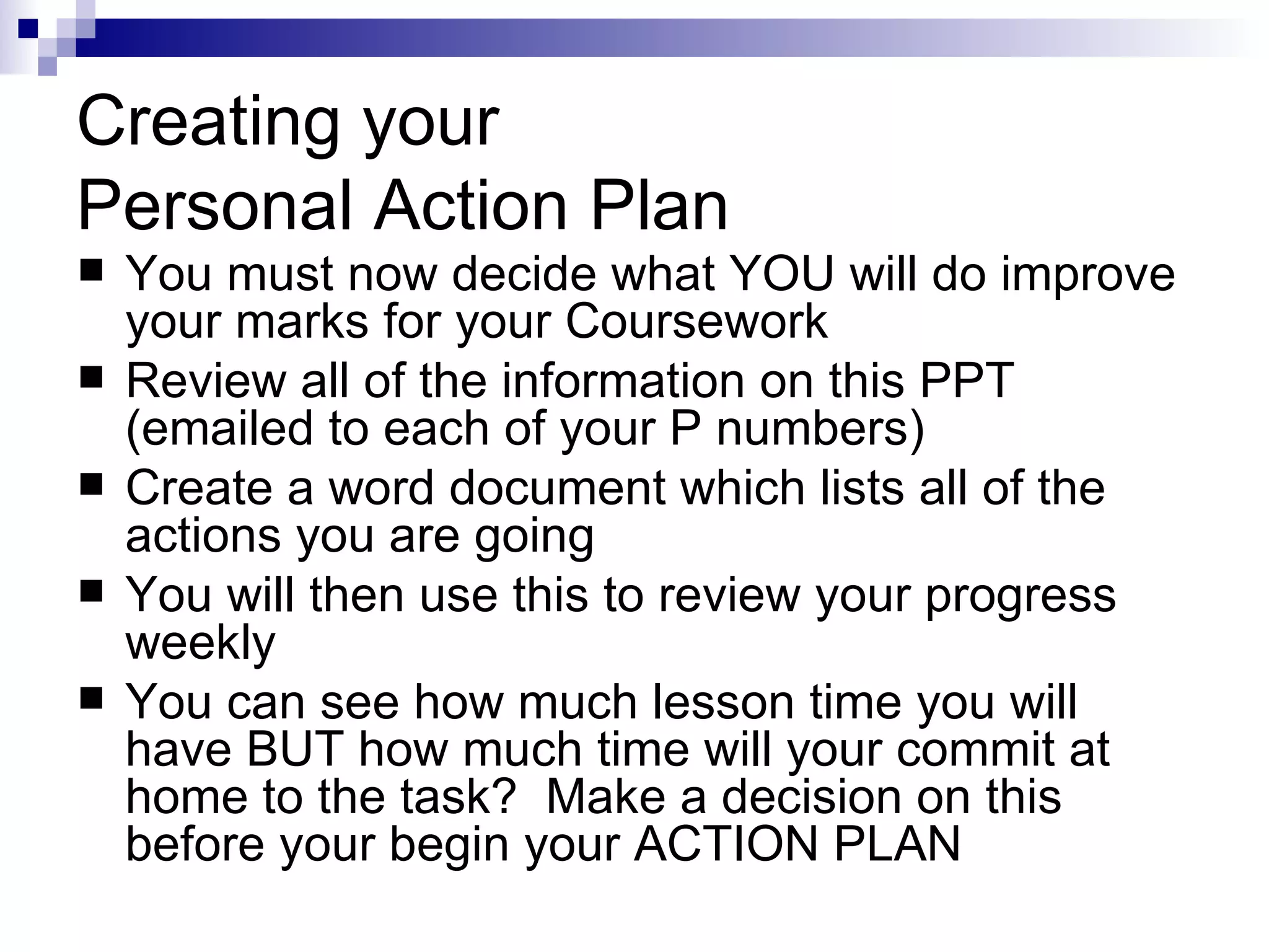 Improving your coursework ppt | PPT