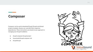 Drupal 8 - Improving your development workflow | PPT