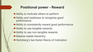 Improving your leadership influence edited | PPT