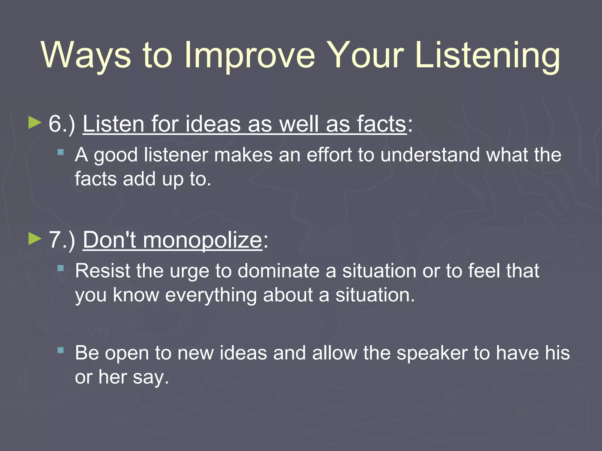 Improving your listening skills | PPT
