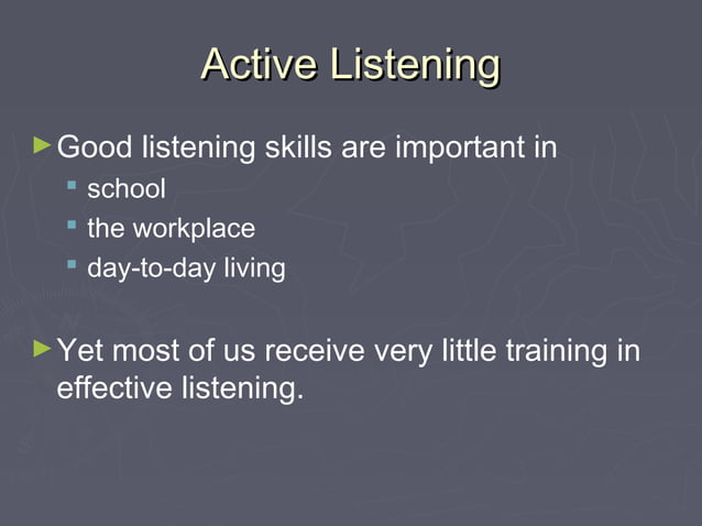 Improving your listening skills | PPT