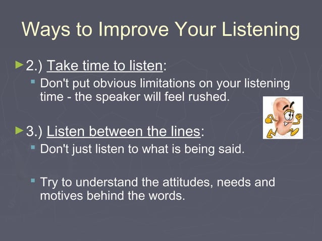 Improving your listening skills | PPT