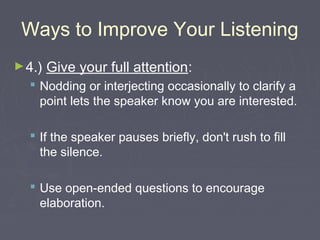 Improving your listening skills | PPT