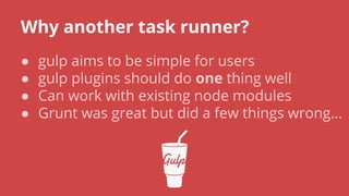 Improving your workflow with gulp | PDF | Programming Languages | Computing