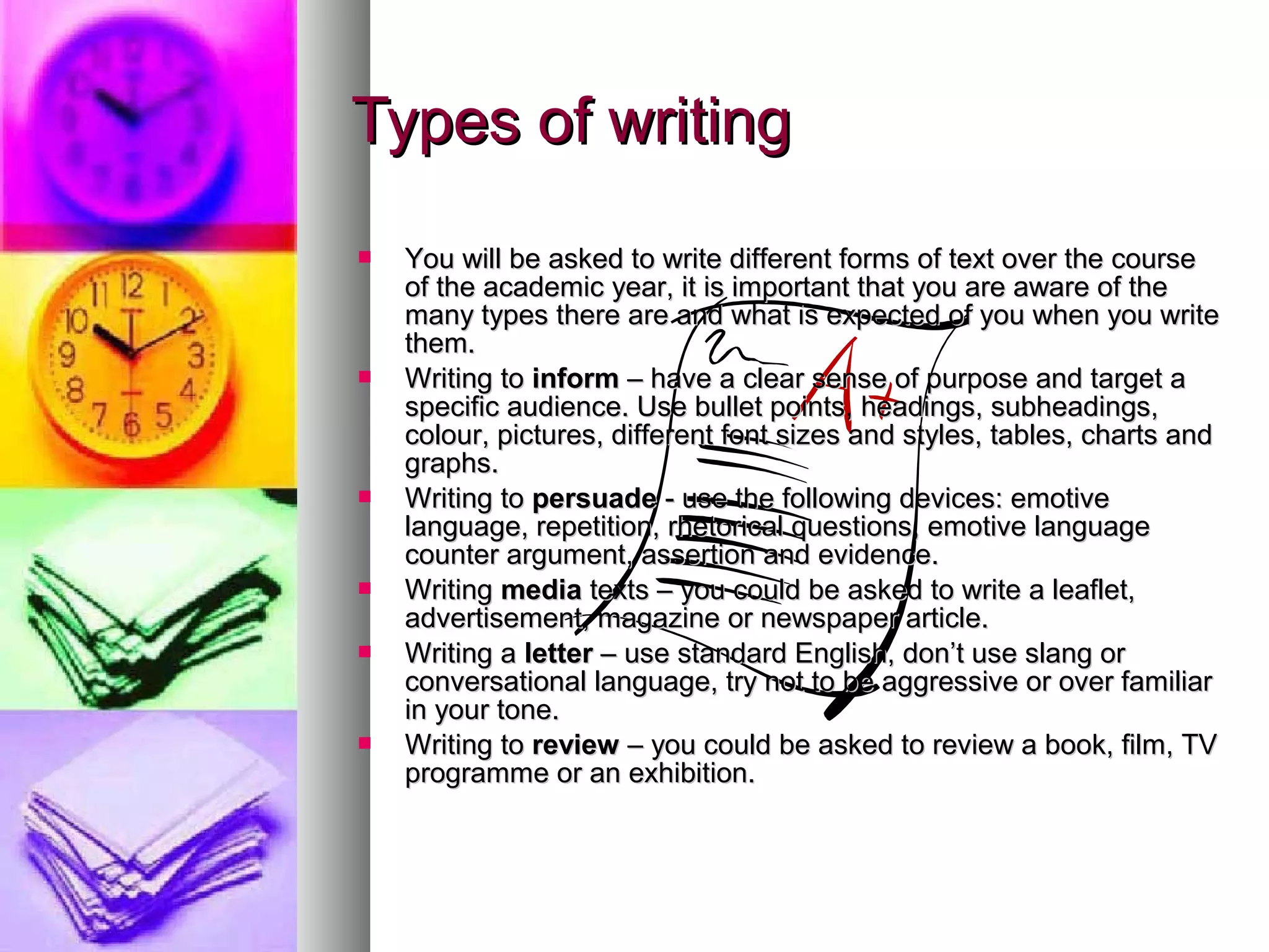 Improving your writing | PPT