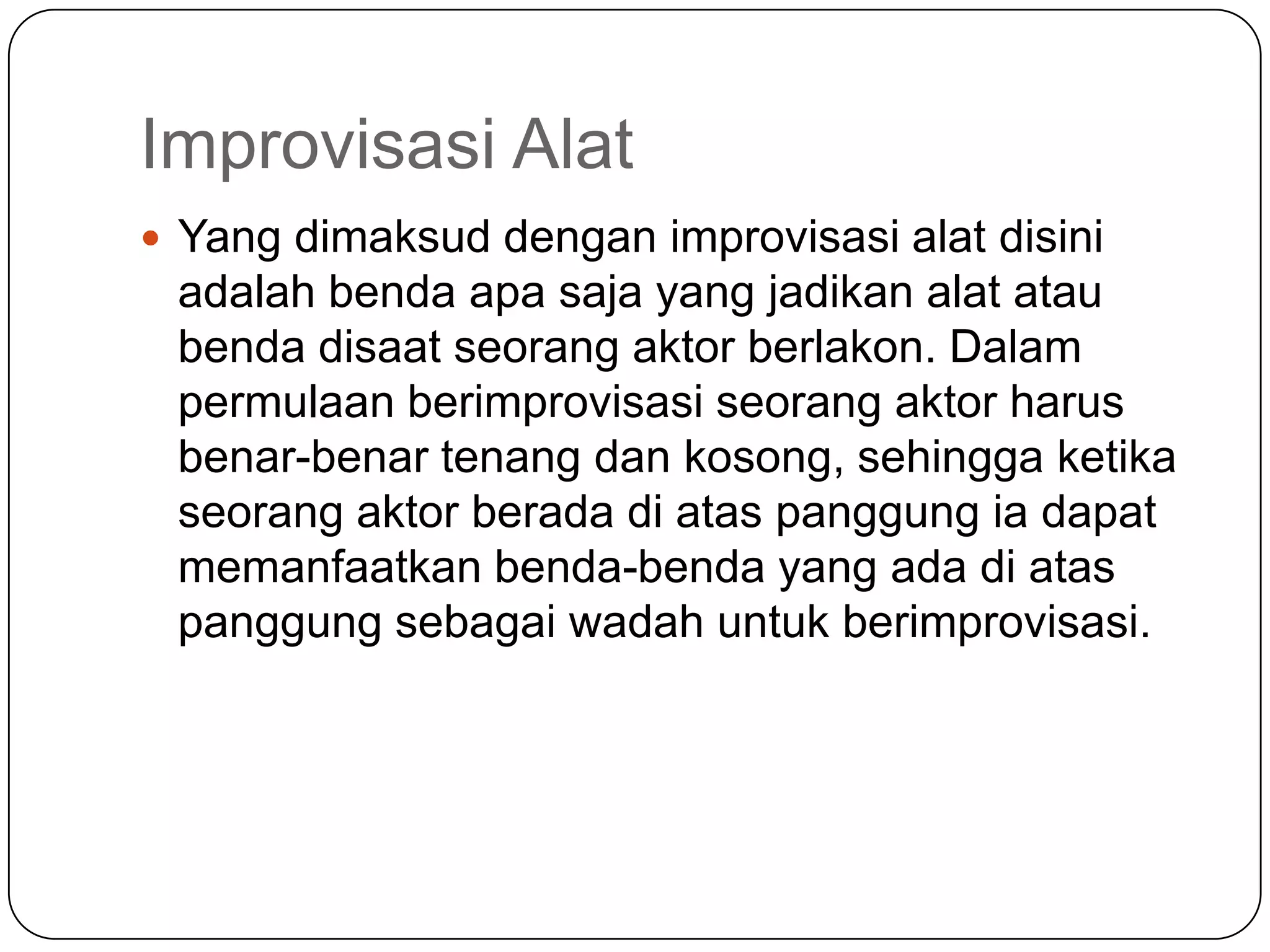 Improvisasi alat | PPTX