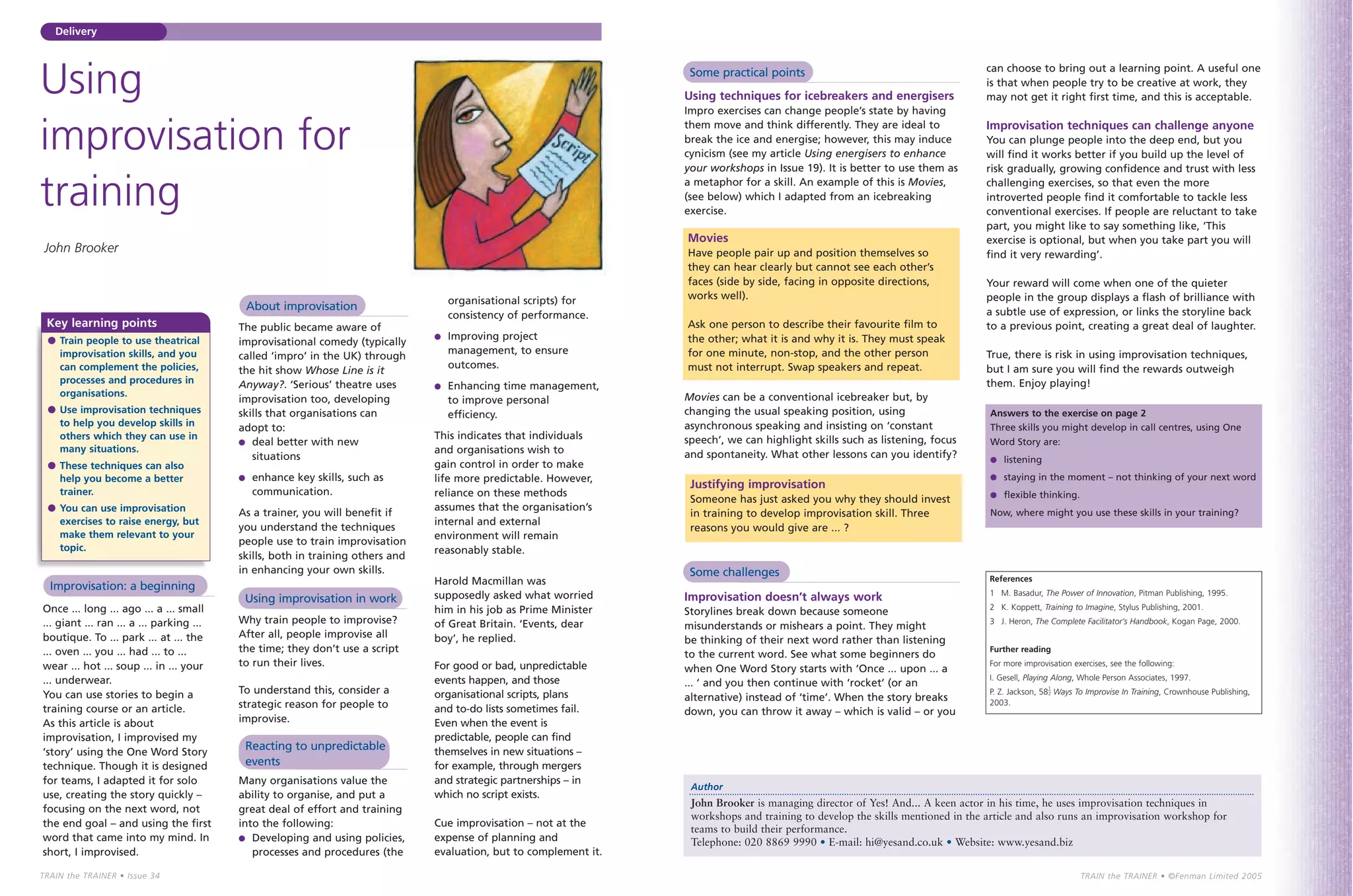 Improvisation in Training | PDF