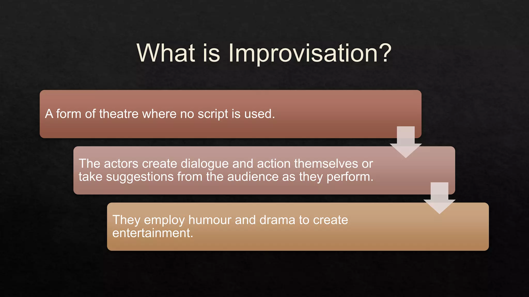 Improvisation definition and spontaneous | PPTX