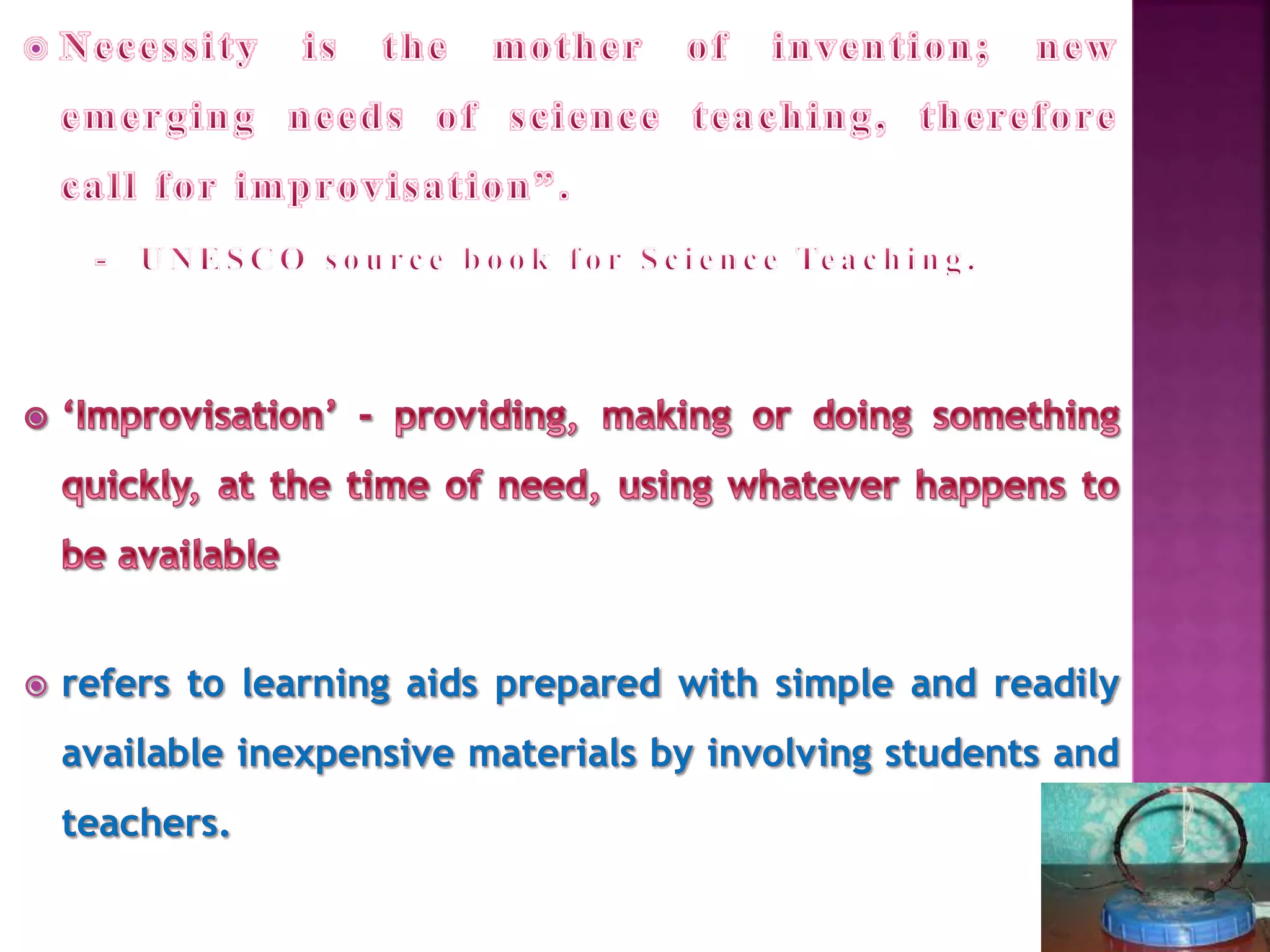 Improvised Apparatus | PPTX