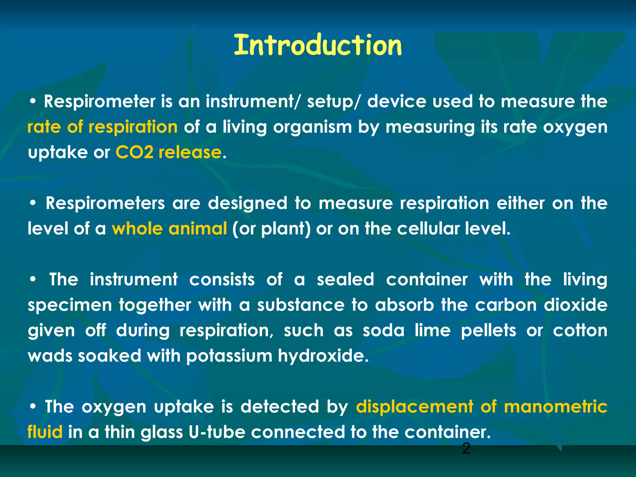 Improvised respirometer dr. g. nagaraj | PPT