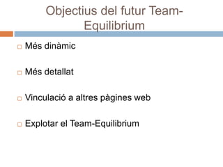 Improvising team equilibrium | PPT