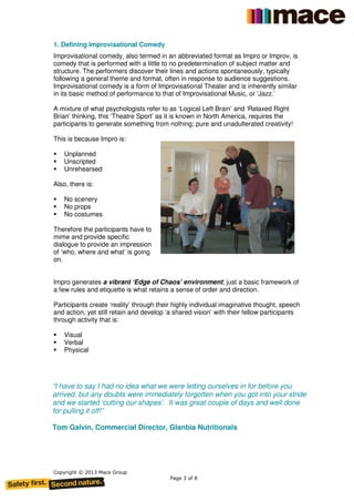 Impro Your Learning & Development | PDF | Workshops and Classes ...