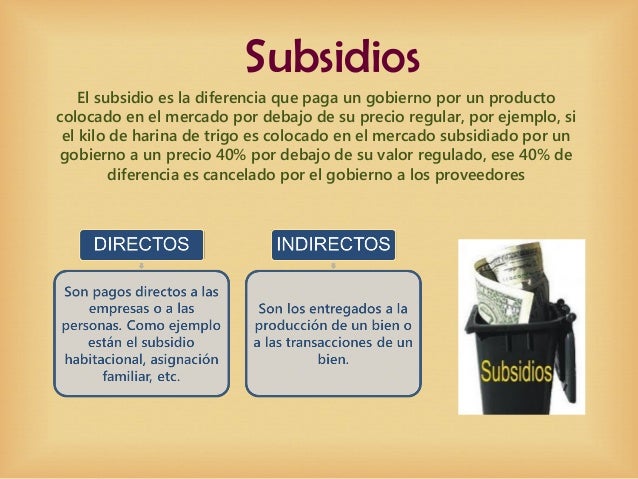 Impuestos y subsidios