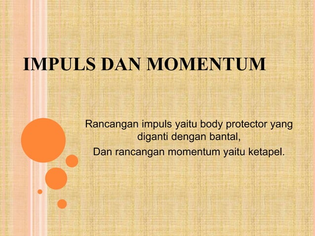 pengertian dan contoh Impuls dan momentum (fisika) | PPT