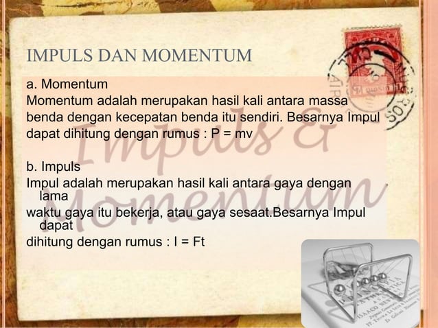 pengertian dan contoh Impuls dan momentum (fisika) | PPT