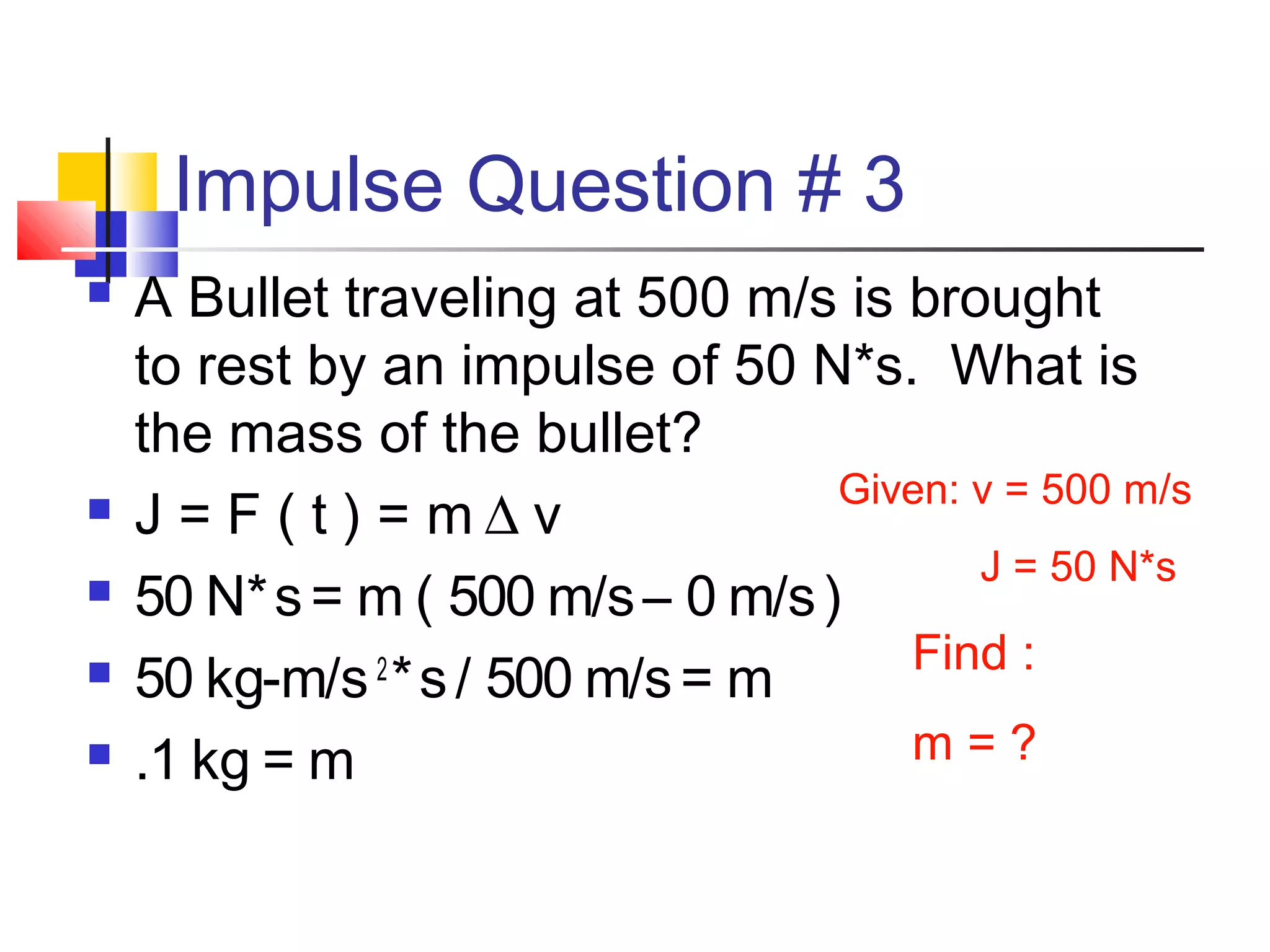 Impulse and momentum(physics) | PPT