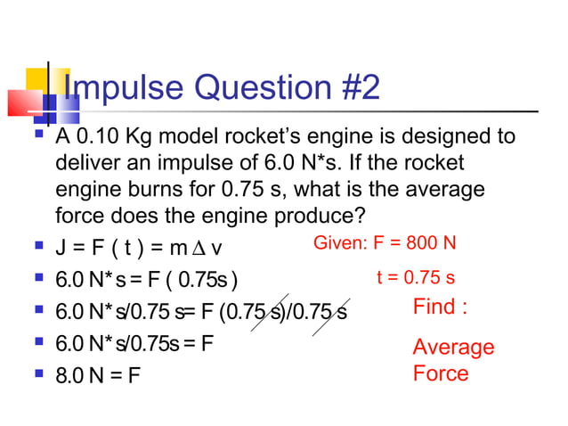 Impulse and momentum(physics) | PPT | Physics | Science
