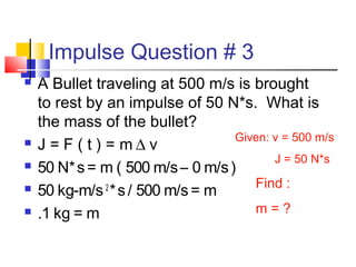 Impulse and momentum(physics) | PPT