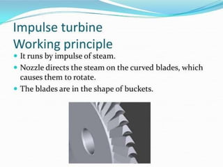 Impulse and reaction turbine of mechanical engineering .pptx