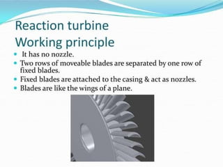 Impulse and reaction turbine of mechanical engineering .pptx