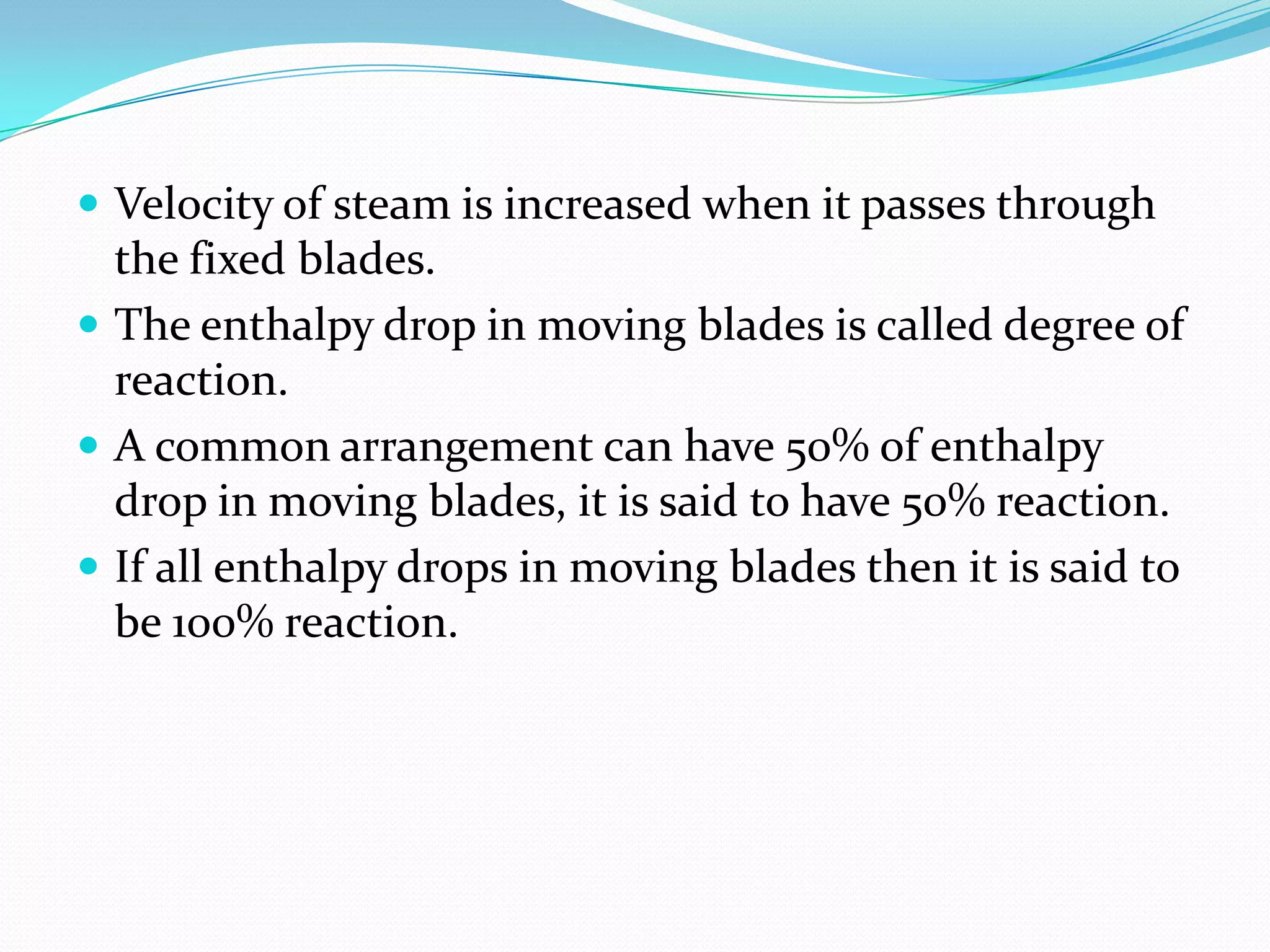 Impulse and reaction turbines | PPTX