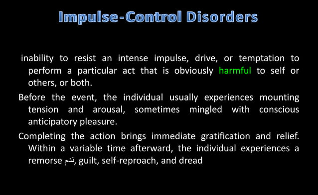 Impulse Control Disorders | PPTX