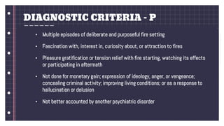 Impulse Control Disorder | Psychiatric Nursing | Juhin J | PDF